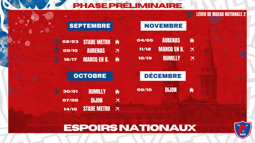 ESPOIRS NATIONAUX : LE CALENDRIER DE LA PHASE PRÉLIMINAIRE DE LA SAISON ...